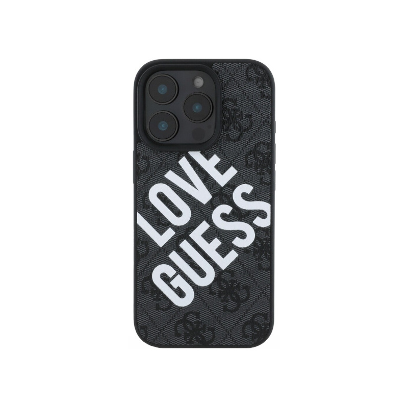 Guess 4G Big Love Logo Cover с MagSafe за iPhone 16 Pro - сив ...